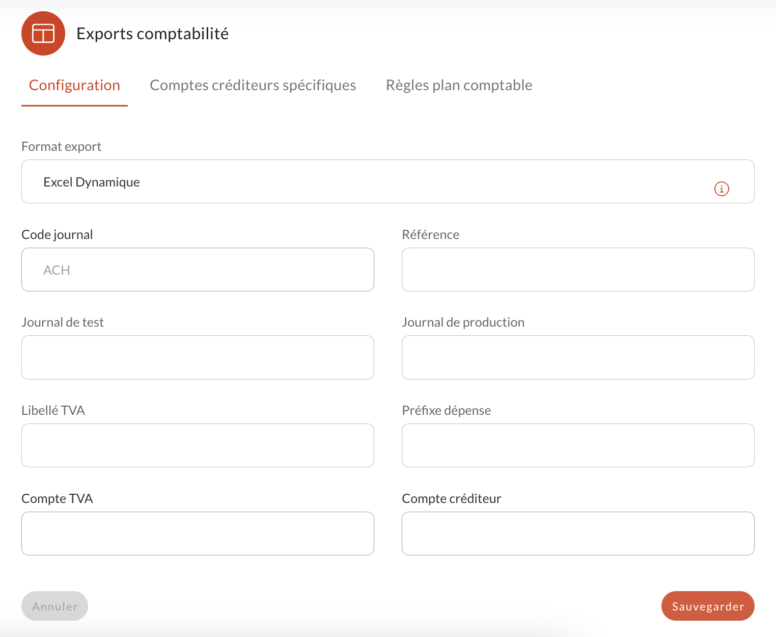 Paramétrage de l'export comptable – Silae Expense
